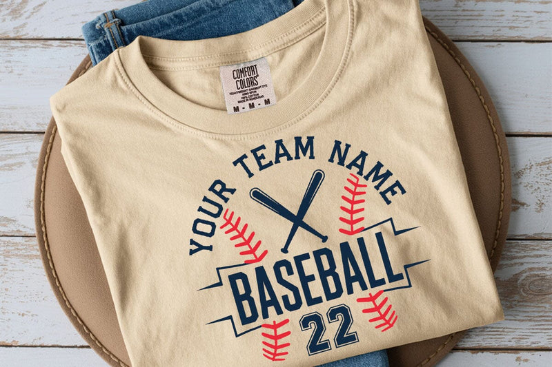 Baseball Team SVG: Mascot Template for Shirt Design - So Fontsy