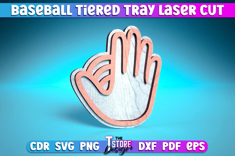 Baseball Tiered Tray Laser Cut | Tiered Tray Laser Cut Design | CNC ...
