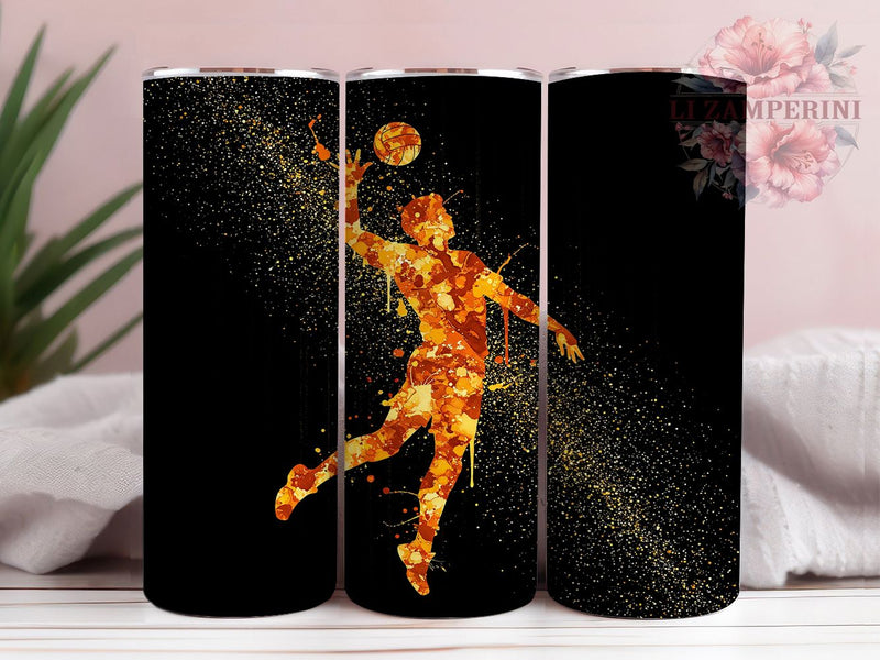 Basketball Glitter Sparkle Tumbler, Sports Bling Tumbler Wrap, 20oz ...