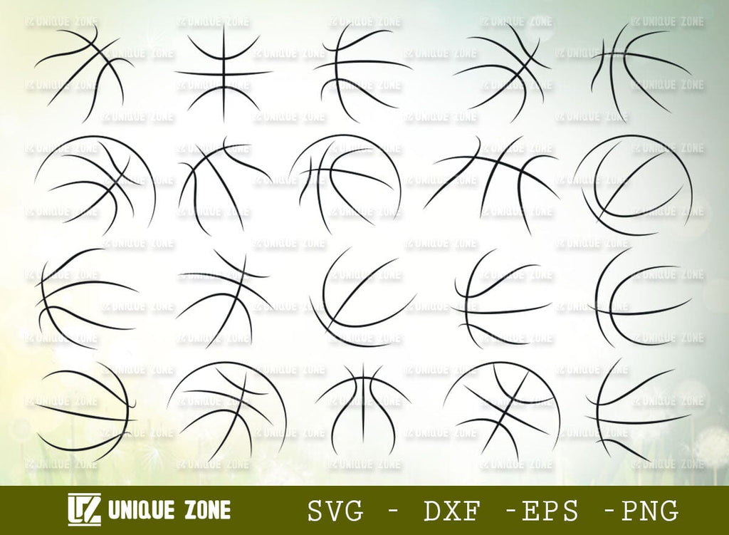 Basketball Laces SVG Bundle Basketball Stitches Sports Ball Silhouette ...