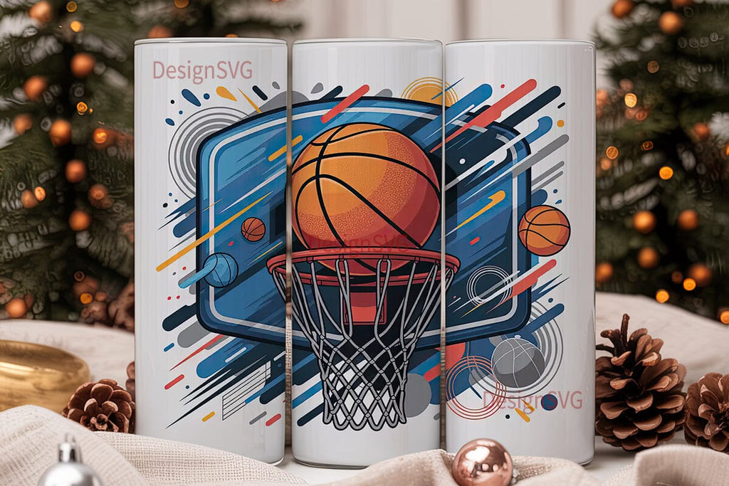 Basketball Slam Dunk 20oz Tumbler Wrap - So Fontsy