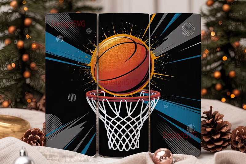 Basketball Slam Dunk 20oz Tumbler Wrap - So Fontsy