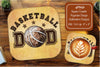 Basketball Square coaster png sublimation Basketball Dad designs Square ...