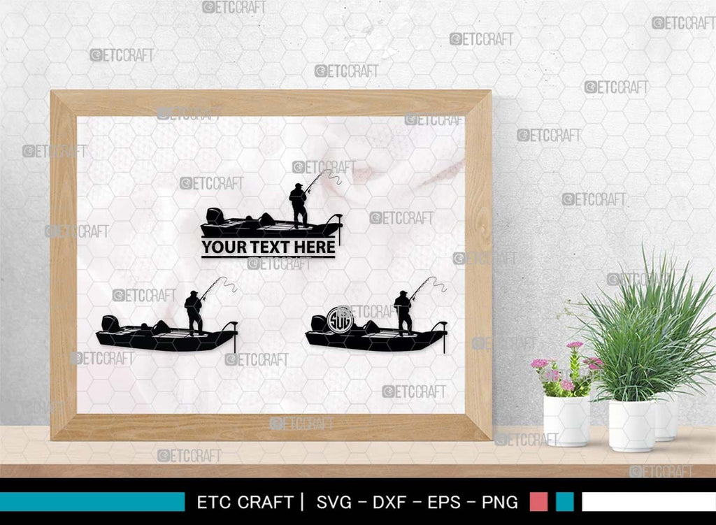 Bass Boat SVG Cut Files, Boat Silhouette, Skeeter Svg, Bass Fishing Svg ...