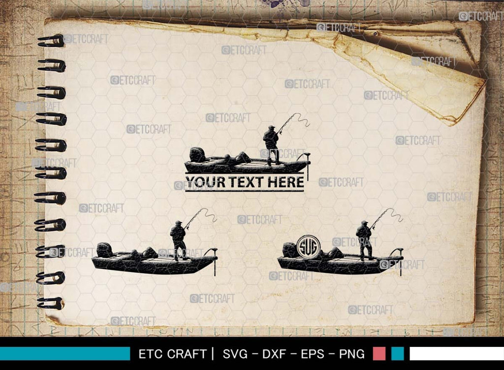 Bass Boat SVG Cut Files, Boat Silhouette, Skeeter Svg, Bass Fishing Svg ...