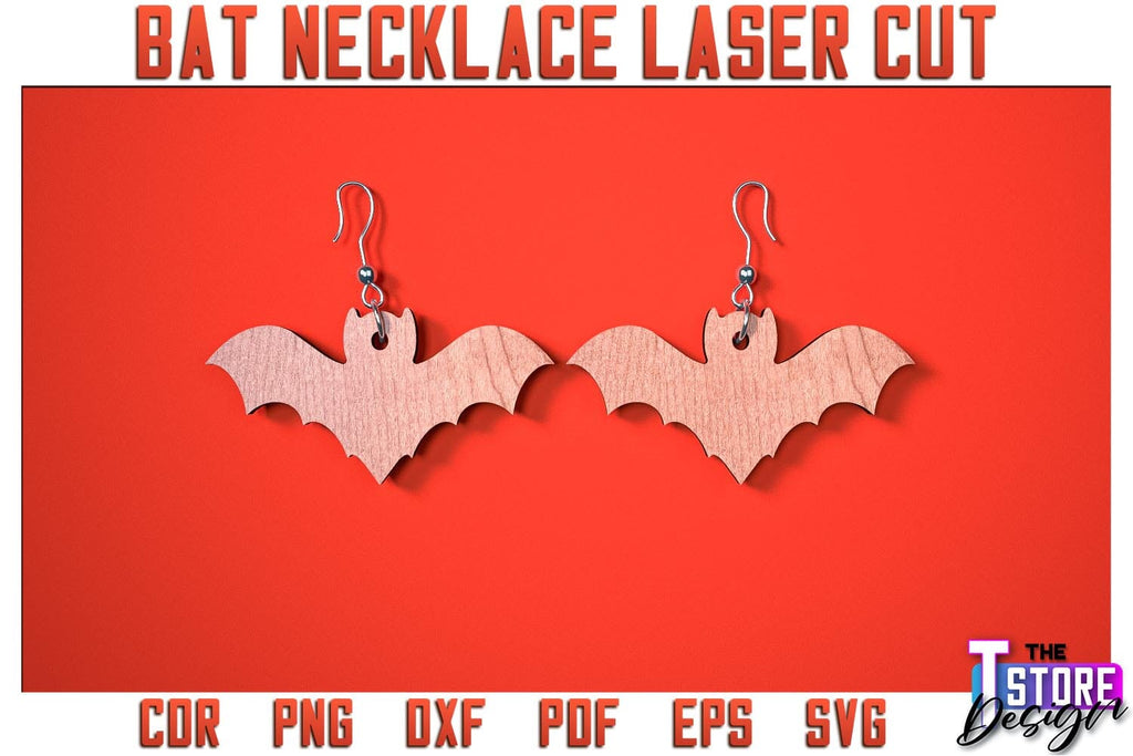 Bat Jewelry Laser Cut Bundle | Bat Accessories Laser Cut Design | Gift ...