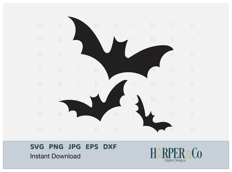 Bats SVG PNG Cut EPS File - So Fontsy