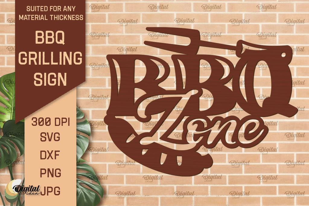 BBQ Grilling Sign Laser Cut. BBQ Sign SVG Laser Cut Files - So Fontsy