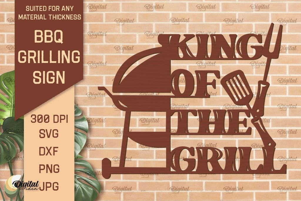 BBQ Grilling Sign Laser Cut. BBQ Sign SVG Laser Cut Files - So Fontsy