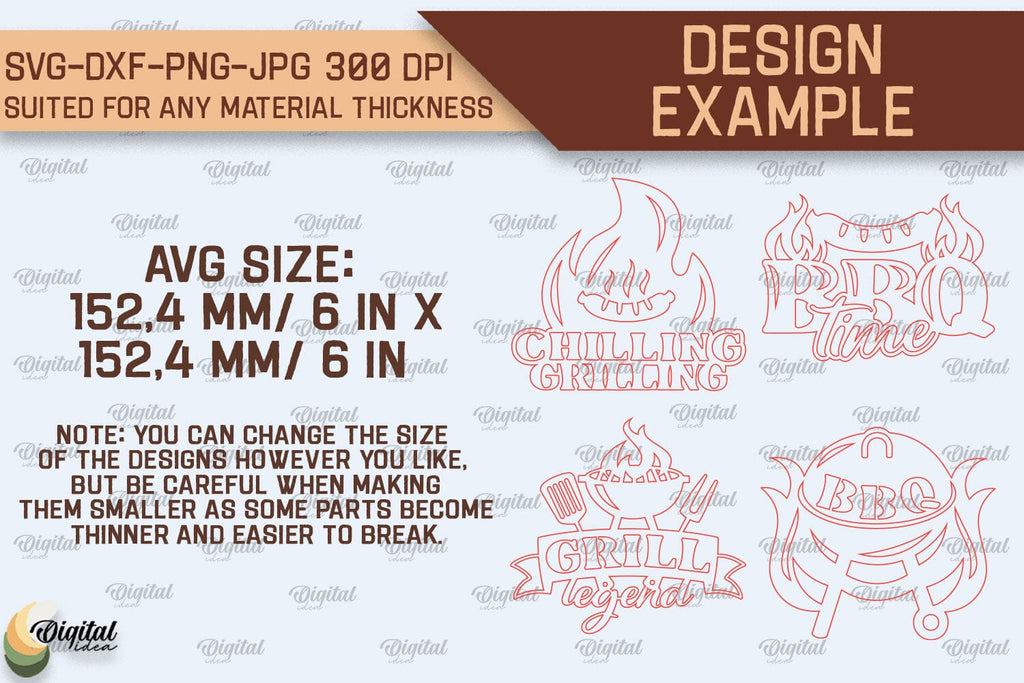 BBQ Grilling Sign Laser Cut Bundle. BBQ Sign SVG Laser Cut Files - So ...