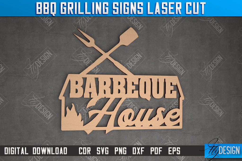 BBQ Grilling Sign | Patio Sign | Wall Signboard | Kitchen Décor | CNC ...