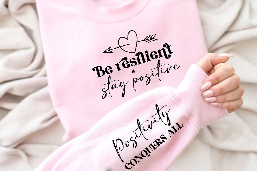 Be resilient Sleeve SVG Design, Inspirational sleeve SVG, Motivational ...