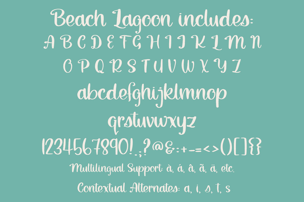 Beach Lagoon, Cute Handwritten Font - So Fontsy