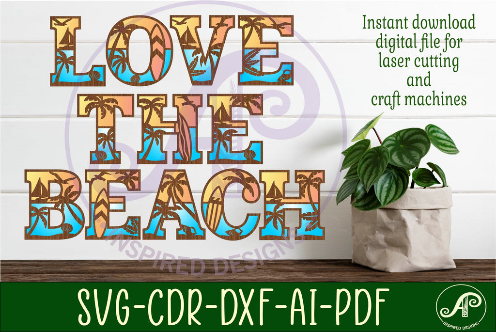 Beach theme alphabet set. 3layer 58 letters. - So Fontsy