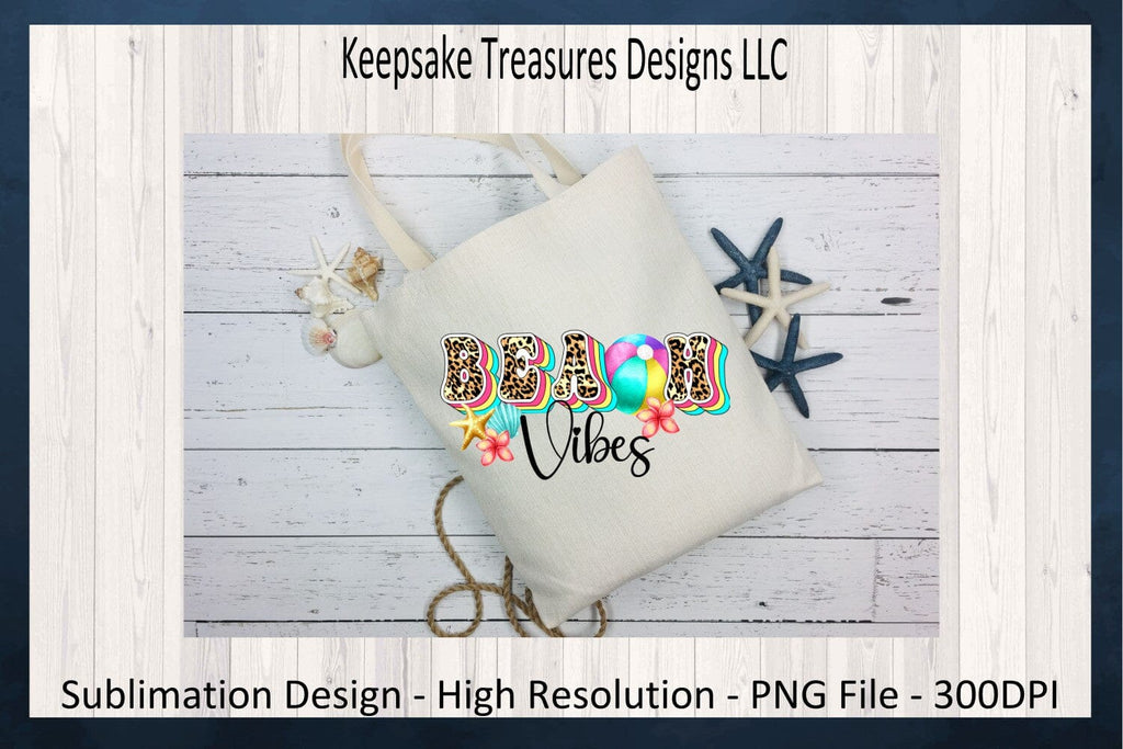 Beach Vibes, Summer Hand Drawn Retro Letters, Sublimation PNG, Leopard Shadow Alphabet, T-Shirt ...
