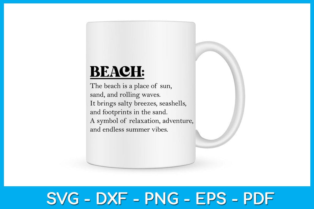 Beach Words SVG PNG PDF Cut File - So Fontsy