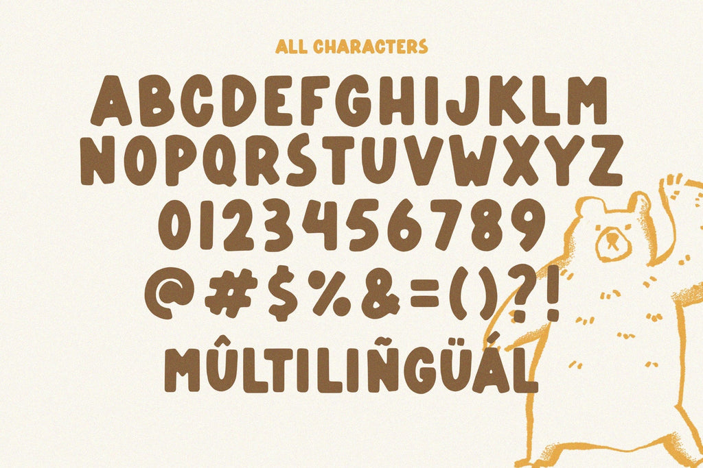 Bear Nose - Bold Display Handwritten Font - So Fontsy