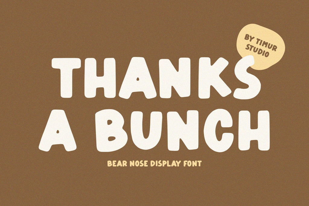 Bear Nose - Bold Display Handwritten Font - So Fontsy