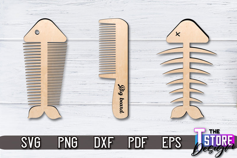 Beard Combs Design | Beard Accessories Laser Cut | Gift for Men | CNC ...