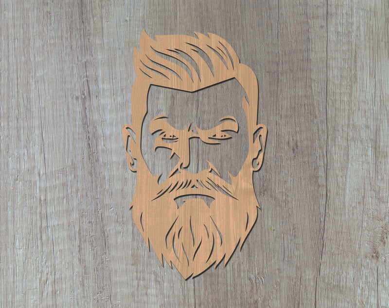 Bearded Man Laser SVG Cut File, Bearded Man Glowforge File, Bearded Man ...