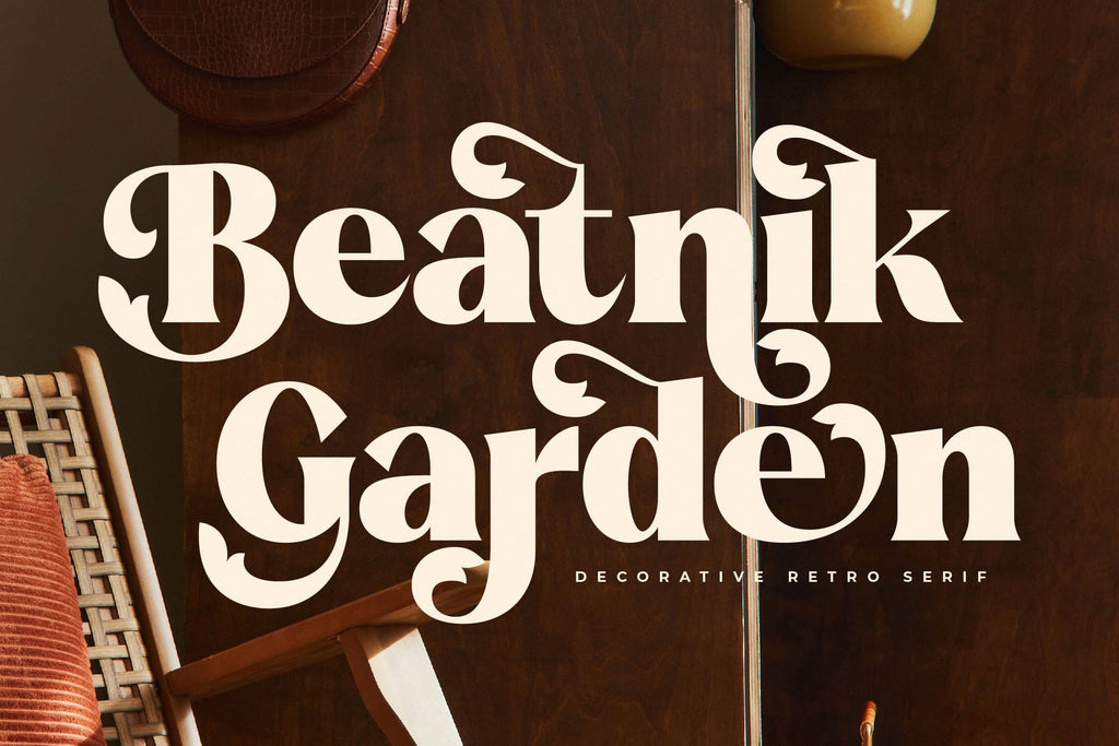 Beatnik Garden - Decorative Retro Serif - So Fontsy