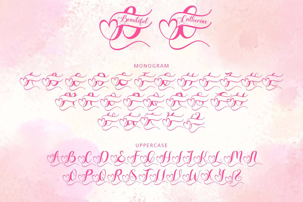 Beautiful Catherine Monogram - So Fontsy