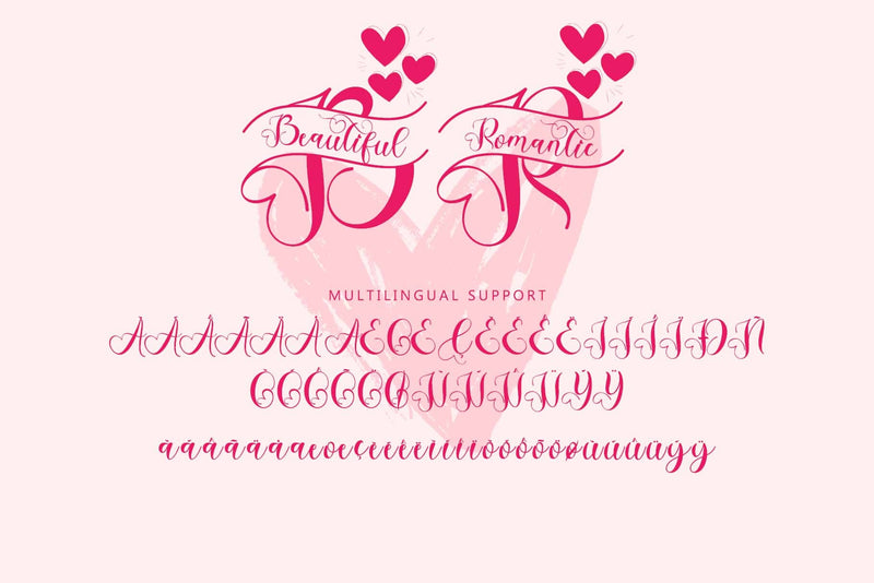 Beautiful Romantic Monogram - So Fontsy