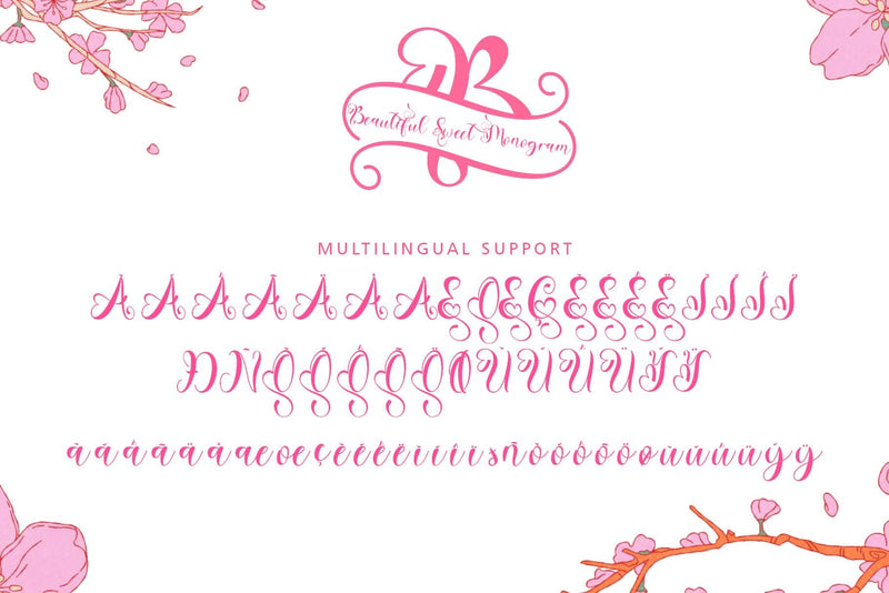 Beautiful Sweet Monogram - So Fontsy
