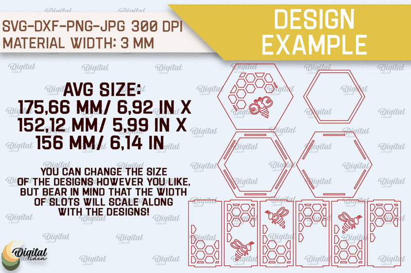 Bee Gift Boxes Laser Cut Bundle. Bee Boxes SVG Designs - So Fontsy