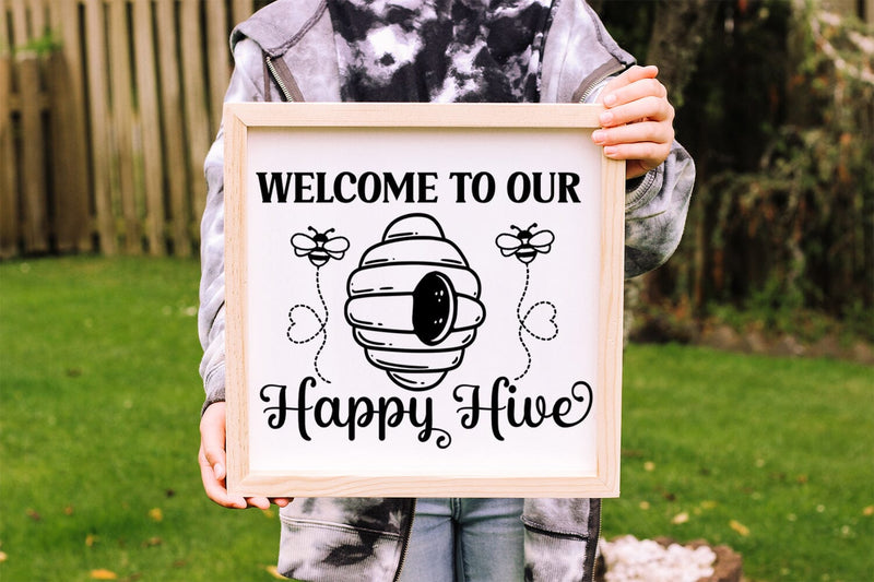 Bee Home Decor Sign SVG Bundle I Bee Sign SVG Bundle I - So Fontsy