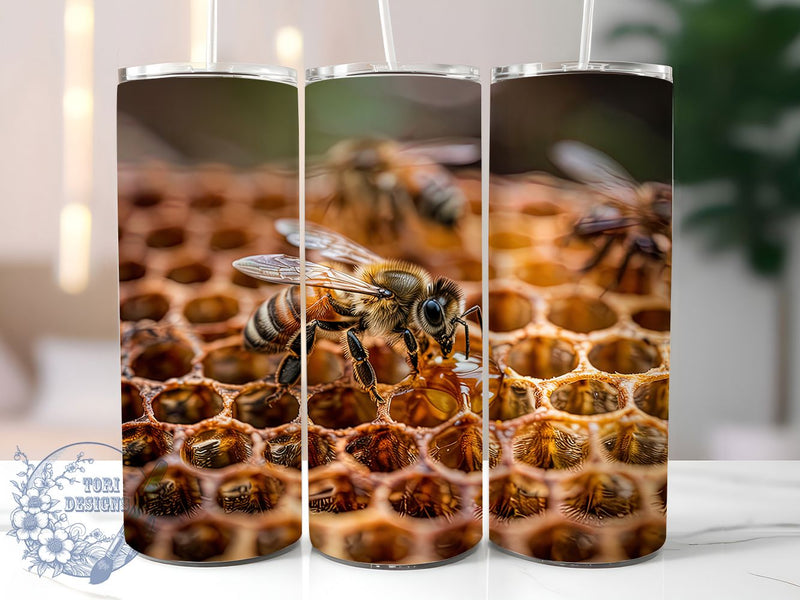 Bee Honeycomb 20oz Tumbler Wrap, Honeycomb Wrap Sublimation, 20Oz Bee Drinkware, Bumblebee ...