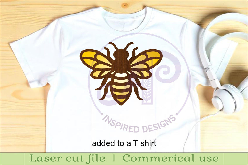 Bee two layer laser cut outs SVG file - So Fontsy