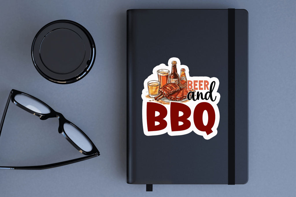 Beer and bbq Sticker Design - So Fontsy