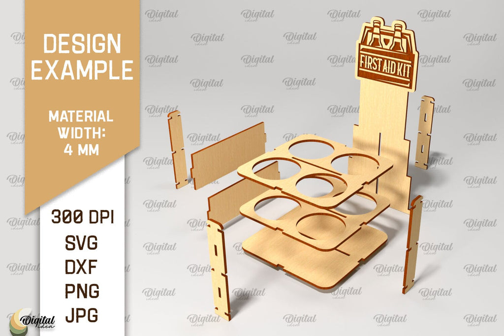 Beer Bottle Stand Laser Cut. Wooden Beer Holder SVG - So Fontsy