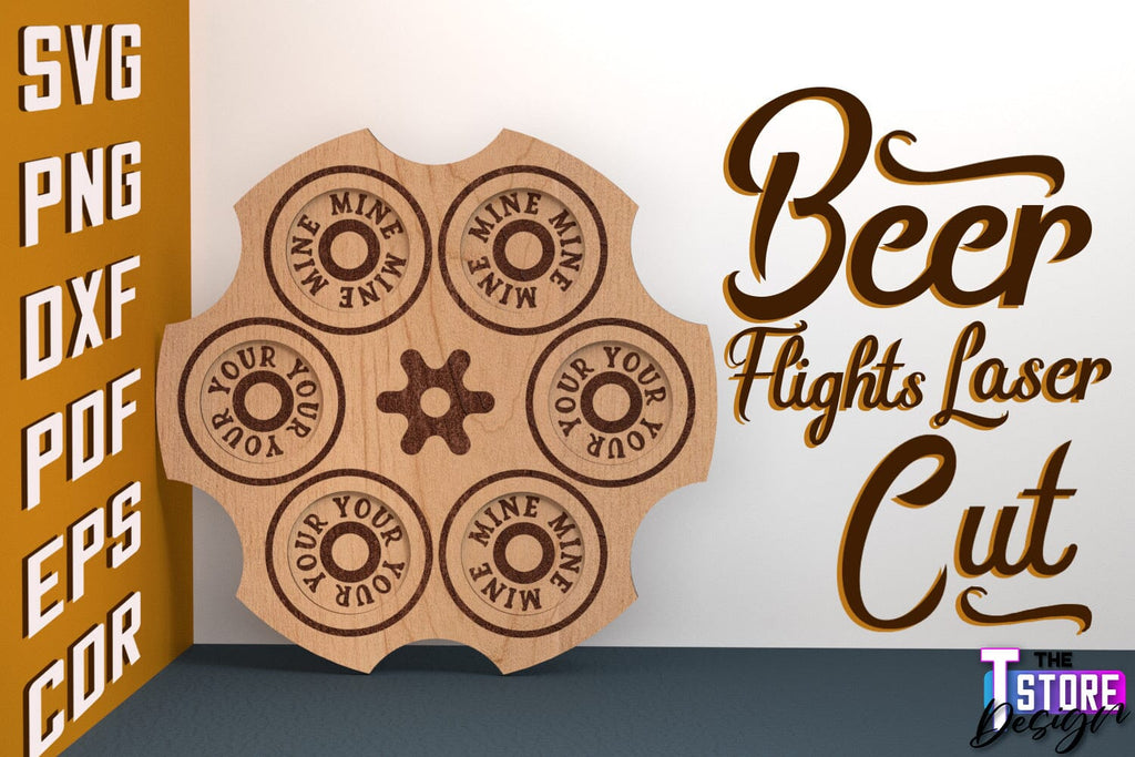 Beer Flights Laser Cut | Beer Holder Design | Beer Day | CNC Files - So ...