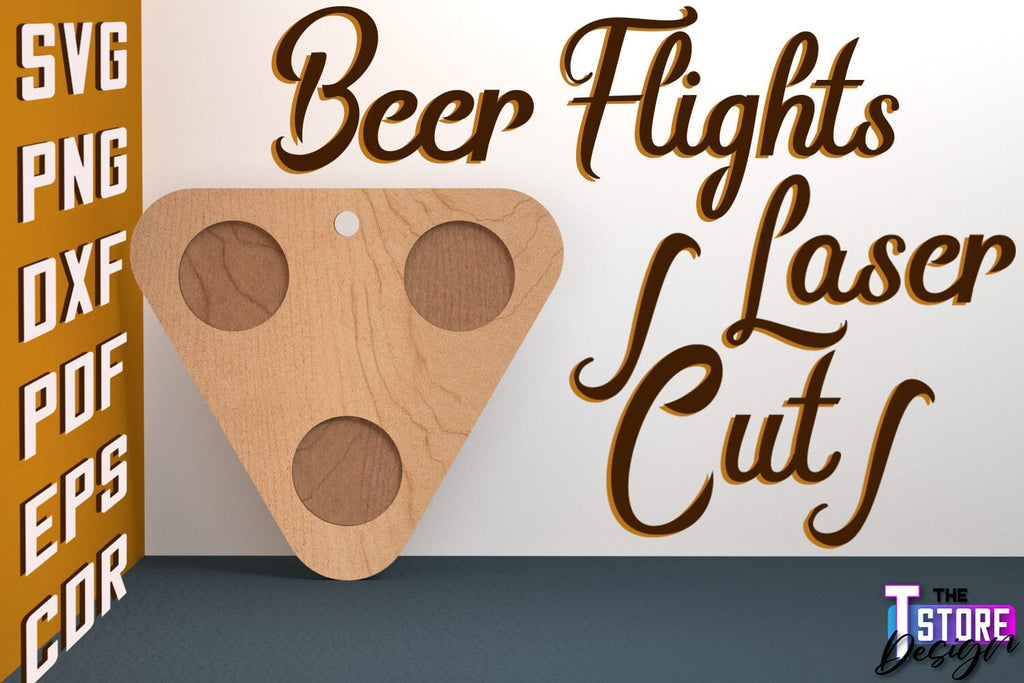 Beer Flights Laser Cut | Beer Holder Design | Beer Day | CNC Files - So ...