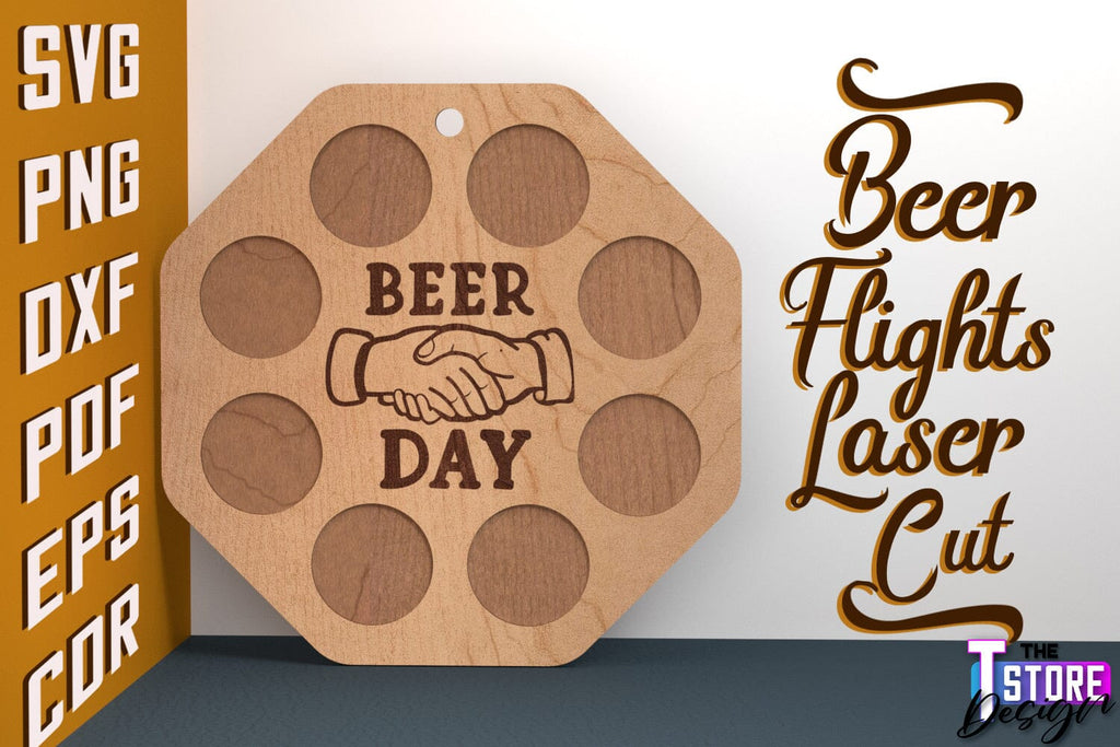 Beer Flights Laser Cut | Beer Holder Design | Beer Day | CNC Files - So ...