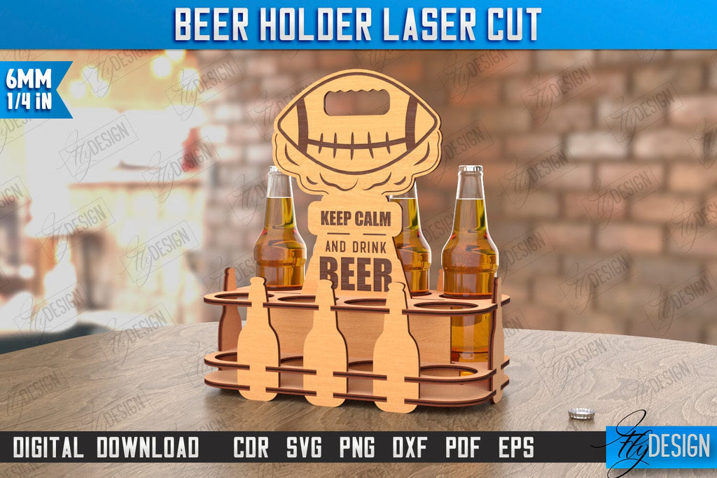 Beer Holder Laser Cut | Wooden Beer Caddy | Beer Bottle Holder | Beer ...