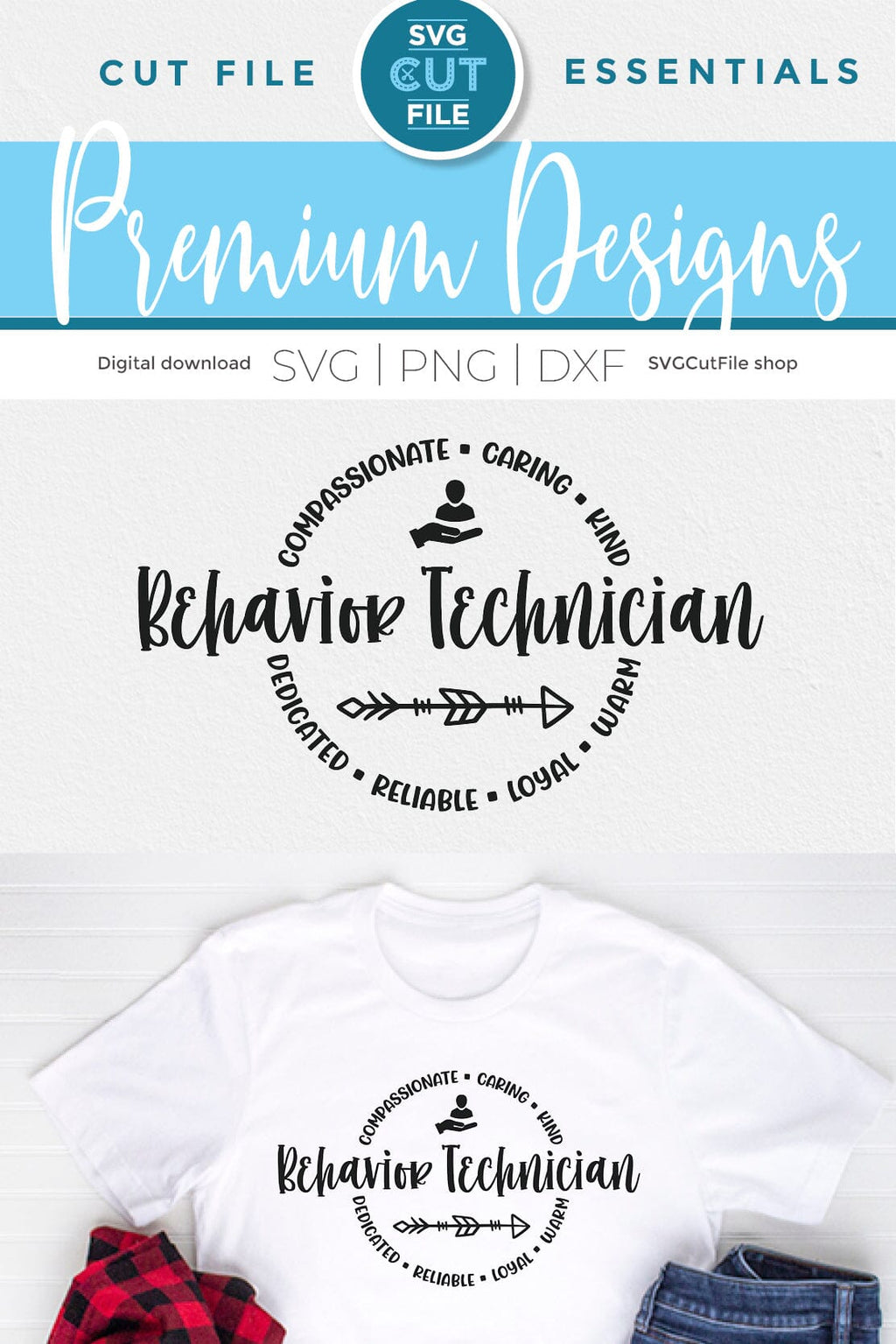 Behavior Technician svg Round Circle for Men or Women - for Cricut or ...