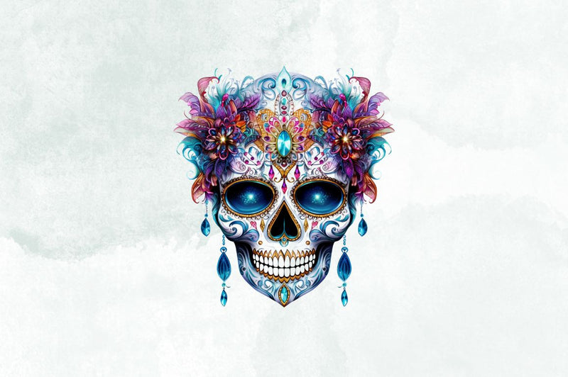 Bejeweled Face Skeleton Sublimation Bundle - So Fontsy