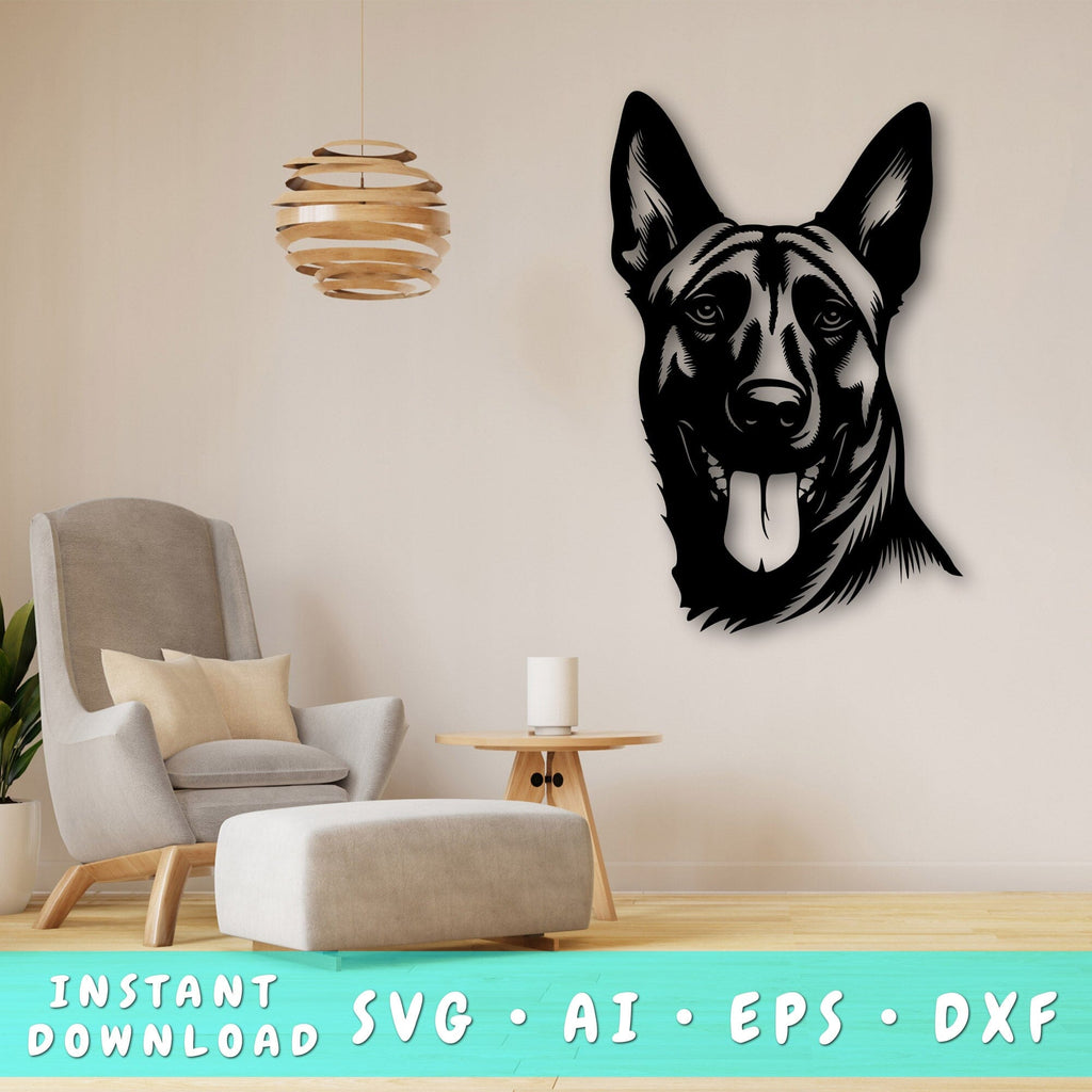 Belgian Malinois Laser SVG Cut File, Belgian Malinois Glowforge File ...