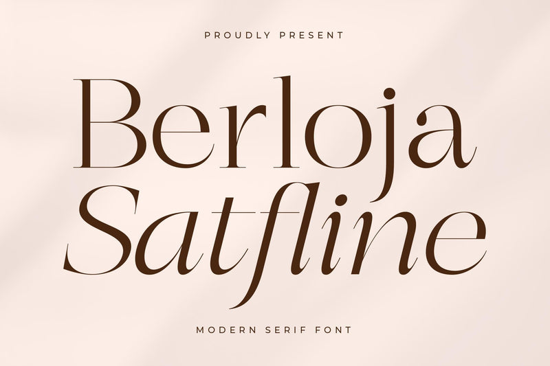 Berloja Satfline - Modern Serif Font - So Fontsy