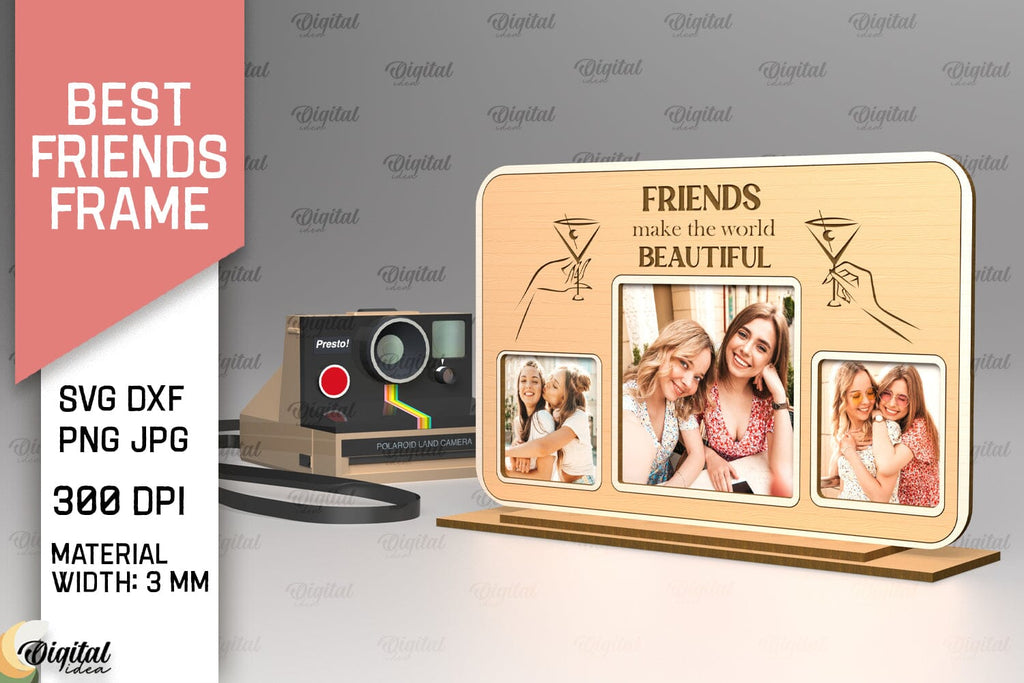 Best Friends Photo Frames Laser Cut Bundle. Friends Photo Frames SVG ...