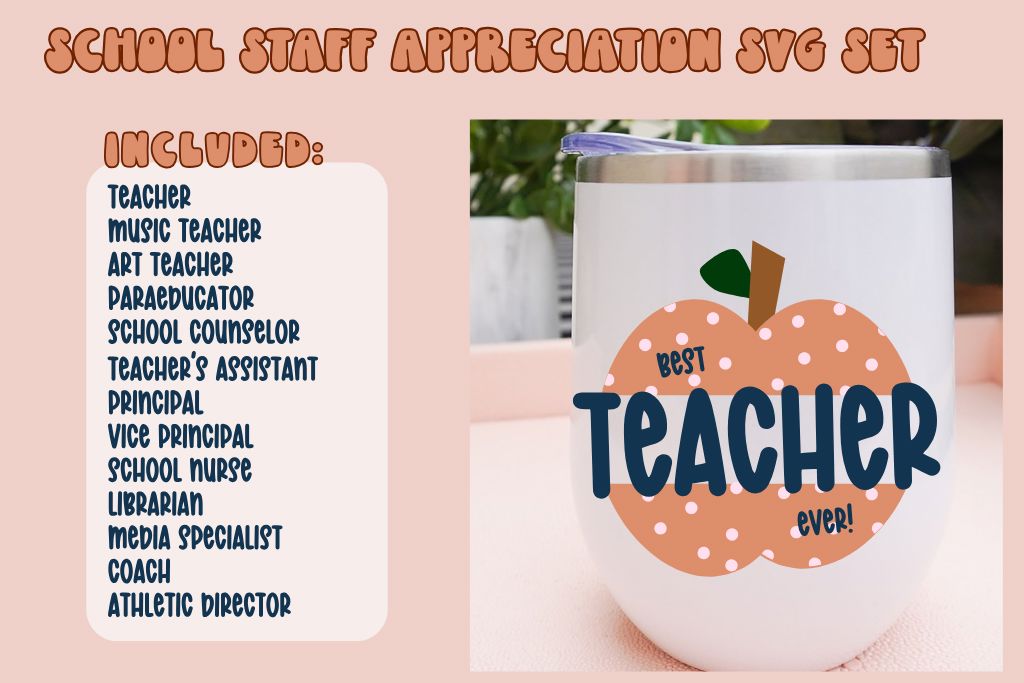 Best Teacher Ever - School Professions - So Fontsy