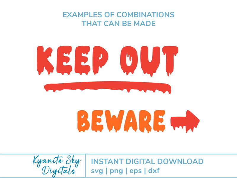 Beware Danger Keep Out SVG bundle with rustic wooden sign boards - So ...