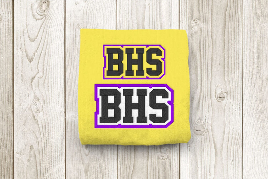 BHS High School Initials Embroidery - So Fontsy