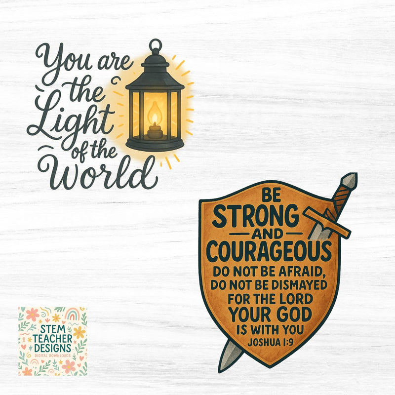 Bible Verse Clipart PNG Bundle – Faith and Scripture Digital Art - So ...