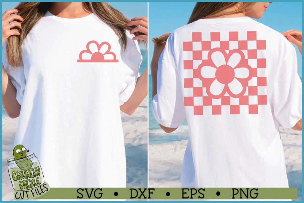 Big Flower Checkerboard 2 SVG Files - So Fontsy