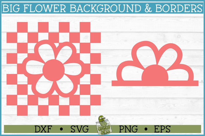 Big Flower Checkerboard 2 SVG Files - So Fontsy