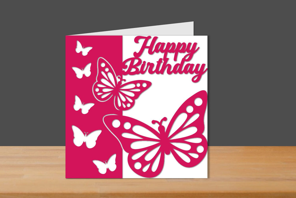 Birthday Papercut Card, Birthday Card, Birthday Cut files - So Fontsy
